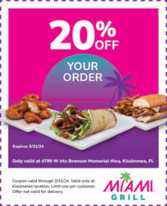Coupons | Miami Grill